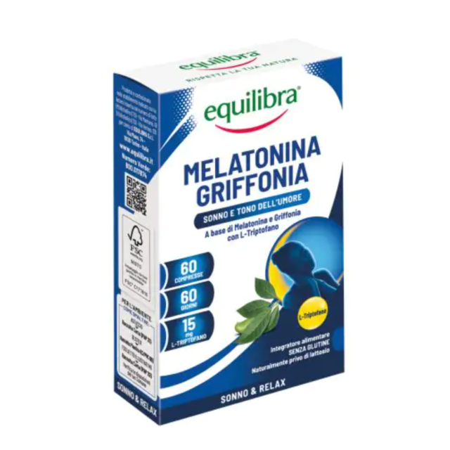 EQUILIBRA MELATONIN + GRIFFONIA 60 TABLETA