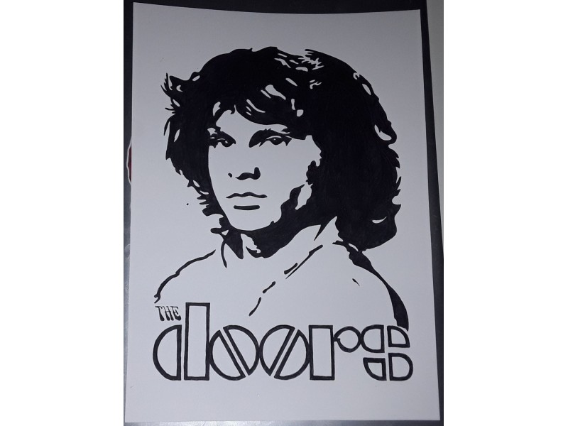 Crtez na hamer papiru 30 x 21,5 cm. - The Doors