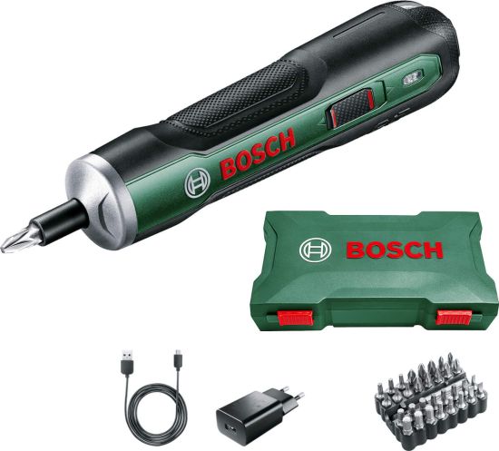 Bosch PushDrive akumulatorski odvrtač + 32-delni set bitova (06039C6020)