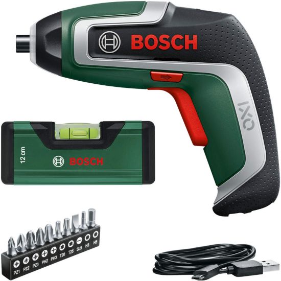 Bosch IXO 7 akumulatorski odvrtač + 10-delni set bitova + mini libela (06039E0008)
