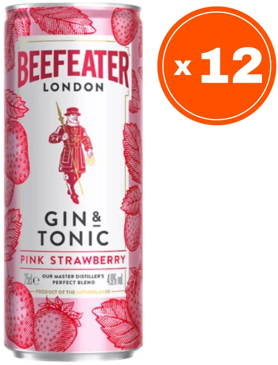Beefeater Džin tonik pink koktel, 0.25l, 12 komada