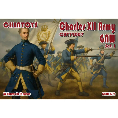 CHINTOYS 72007 Charles XII Army Set 1 / 44 Figures (Great Northern War 1700 - 1721)
