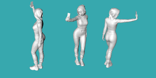 NEW! EMP3D 99204614-72 Cywile - Dziewczyna robiąca selfie (1 Figurka)
