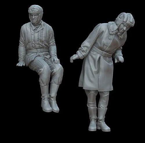 White Stork Miniatures F72177 Soviet Tank Crew Winter Uniform Part I (2 Figures)