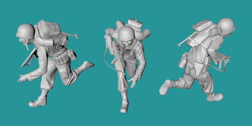EMP3D 99201109-35 Amerykański żołnierz 2WŚ - biegnący (1 Figurka)