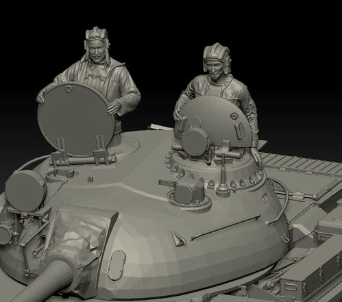 NEW! FOCUS MINIATURES 3555 Syrian Modern Tank Crew (2 Figures)
