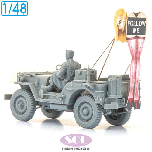 SOLMODEL MM1021 US Army WWII 1/4 ton 4x4 Truck "Follow Me"