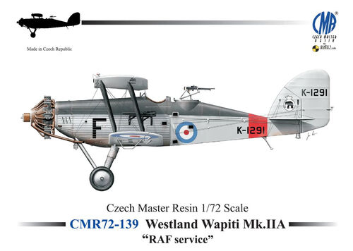 NEW! Czech Master Resin 72-139 Westland Wapiti Mk.IIA - RAF Service