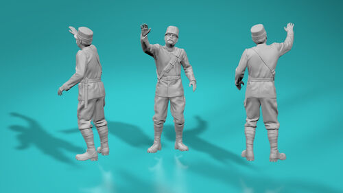 NEW! EMP3D 99209042-25 Biała Wojna - Włoski Żołnierz - Poza nr 10 (1 Figurka)