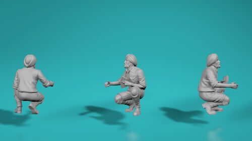 NEW! EMP3D 99209054-25 Żołnierz hinduski - Poza nr 2 (1 Figurka)