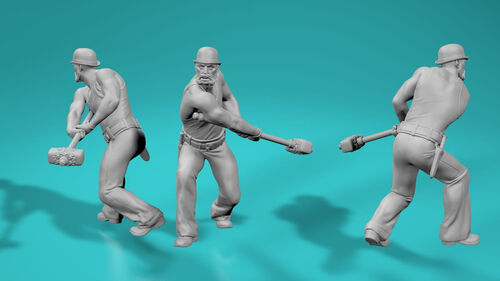 NEW! EMP3D 99204653-25 Pogrom Wampirów - Mężczyzna z młotem (1 Figurka)