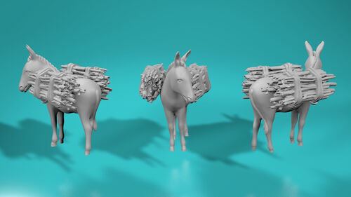 NEW! EMP3D 99204673-25 Arabski osiołek z chrustem (1 Figurka)
