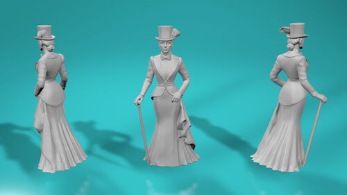 NEW! EMP3D 99204683-25 Belle Epoque - Elegancko ubrana kobieta (1 Figurka)