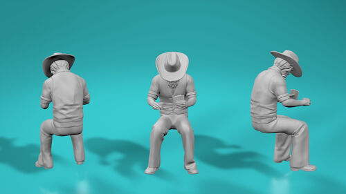 NEW! EMP3D 99204720-25 Spaghetti Western - gracz w karty - poza nr 2 (1 Figurka)