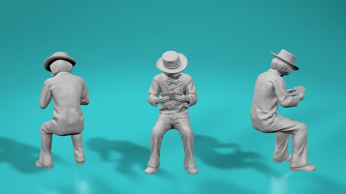 NEW! EMP3D 99204721-25 Spaghetti Western - gracz w karty - poza nr 3 (1 Figurka)