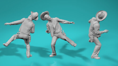 NEW! EMP3D 99204722-25 Spaghetti Western - kowboj - poza nr 1 (1 Figurka)