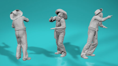 NEW! EMP3D 99204725-25 Spaghetti Western - pijany farmer (1 Figurka)
