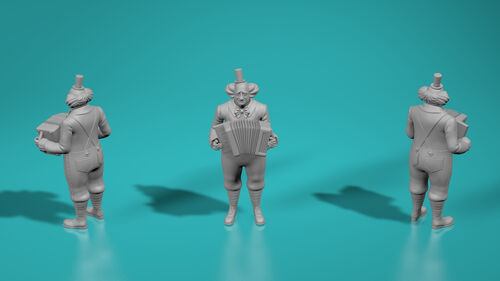 EMP3D 99204771-48 Cyrk - Klaun z akordeonem (1 Figurka)