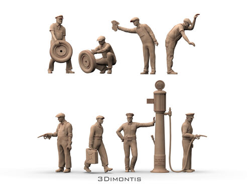 NEW! EMP3D 99204776-25 Stacja benzynowa - Pracownik niosący kanister (1 Figurka)