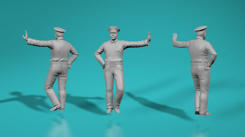 NEW! EMP3D 99204777-25 Stacja benzynowa - Pracownik opierający się o ścianę (1 Figurka)
