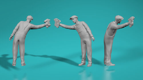 NEW! EMP3D 99204781-72 Stacja benzynowa - Pracownik myjący szybę (1 Figurka)