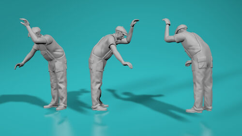 EMP3D 99204782-72 Stacja benzynowa - Pracownik zaglądający pod maskę (1 Figurka)