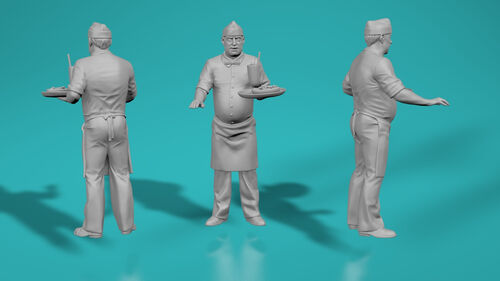 NEW! EMP3D 99204766-48 Amerykańskie Bistro Lata 50-te - Kelner (1 Figurka)