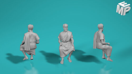 EMP3D 99204799-35 Starożytny Rzym - Siedzący senator (1 Figurka)