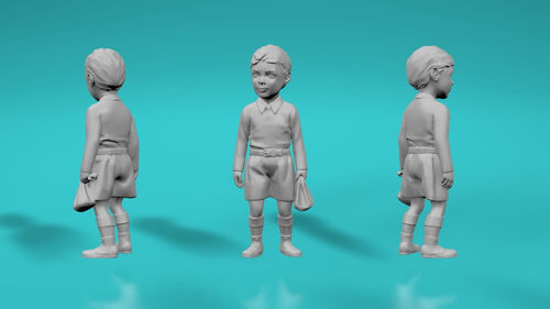 NEW! EMP3D 99204814-25 Dzieci - mały chłopiec stojący 3 (Poza nr 3 / 1 Figurka)
