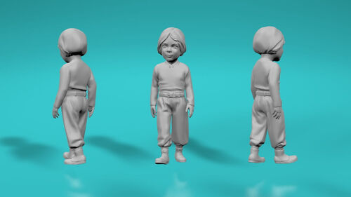 NEW! EMP3D 99204817-25 Dzieci - mały chłopiec idący (Poza nr 7 / 1 Figurka)
