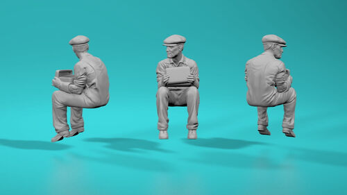 NEW! EMP3D 99206802-25 Robotnicy - Siedzący - Poza nr 2 (1 Figurka)