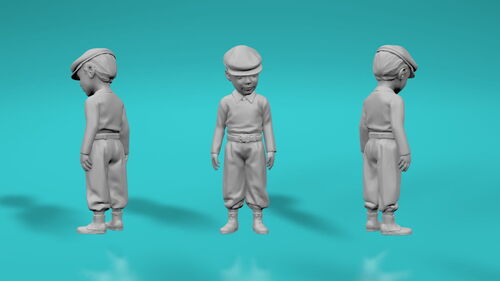 NEW! EMP3D 99204819-25 Dzieci - Zestaw Figurek 8 małych chłopców