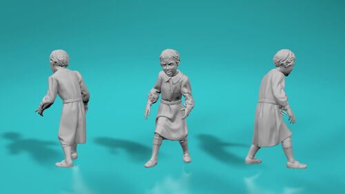 NEW! EMP3D 99204821-25 Dzieci - dziewczyna grająca (Poza nr 2 / 1 Figurka)