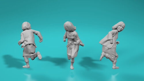 NEW! EMP3D 99204824-25 Dzieci - dziewczyna biegnąca 2 (Poza nr 5 / 1 Figurka)