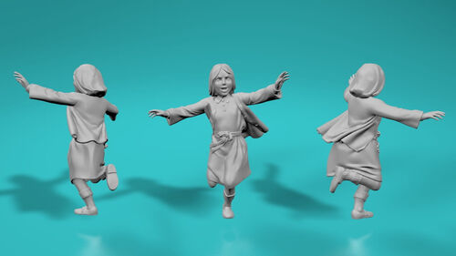 NEW! EMP3D 99204825-25 Dzieci - dziewczyna biegnąca 3 (Poza nr 6 / 1 Figurka)