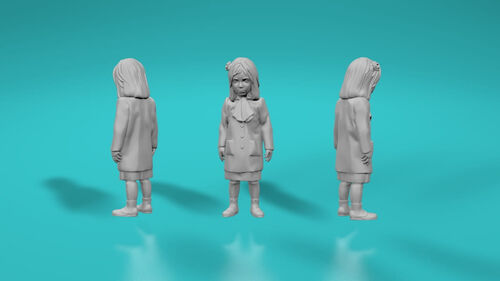 NEW! EMP3D 99204832-25 Dzieci - dziewczynka stojąca 2 (Poza nr 2 / 1 Figurka)