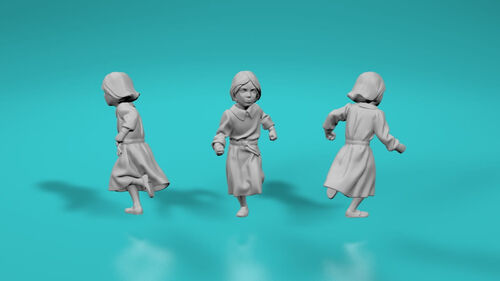 NEW! EMP3D 99204833-25 Dzieci - dziewczynka biegnąca (Poza nr 3 / 1 Figurka)