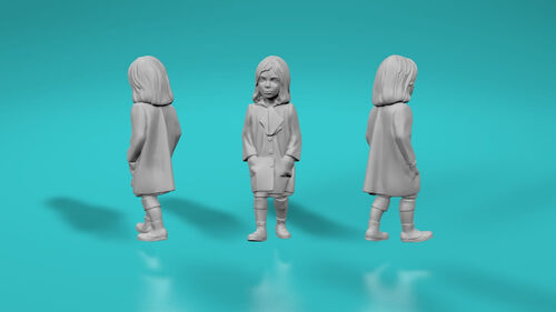 NEW! EMP3D 99204835-25 Dzieci - dziewczynka idąca (Poza nr 6 / 1 Figurka)