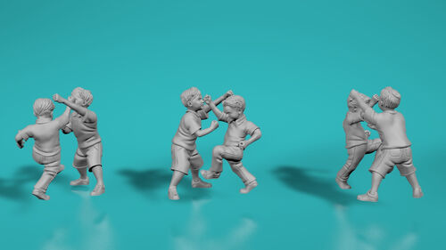 NEW! EMP3D 99204839-25 Dzieci - 2 bijących sie chłopców (2 Figurki)