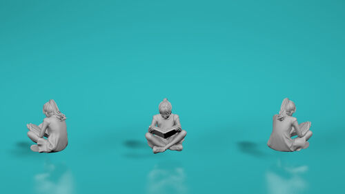 NEW! EMP3D 99204842-48 Dzieci - dziewczynka czytająca książkę (1 Figurka)
