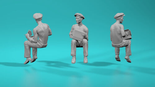 NEW! EMP3D 99206803-25 Robotnicy - Siedzący - Poza nr 3 (1 Figurka)