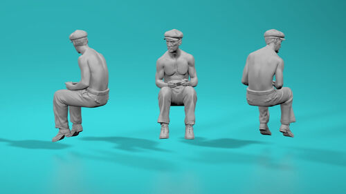 NEW! EMP3D 99206805-25 Robotnicy - Siedzący - Poza nr 5 (1 Figurka)
