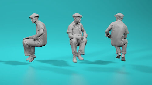 NEW! EMP3D 99206809-25 Robotnicy - Siedzący - Poza nr 9 (1 Figurka)