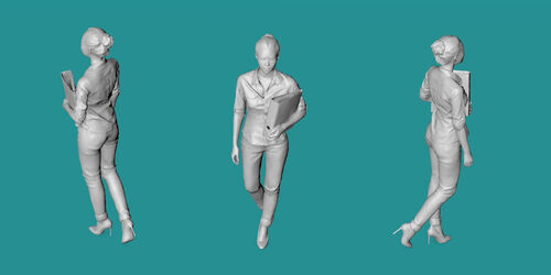 NEW! EMP3D 99204610-25 Cywile - Kobieta z biura (1 Figurka)
