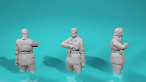 EMP3D 99203623-25 Francuski czołgista 2WŚ - popiersie (pół figurki) - wersja 6b (1 Figurka)