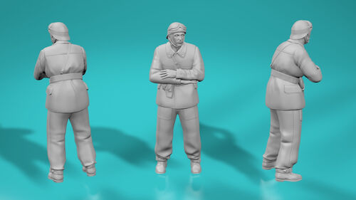 EMP3D 99203617-25 Francuski czołgista 2WŚ - pełna figurka - wersja 3a (1 Figurka)