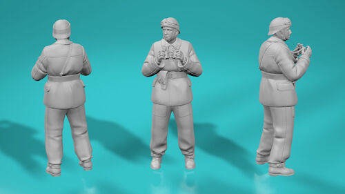 EMP3D 99203615-25 Francuski czołgista 2WŚ - pełna figurka - wersja 2a (1 Figurka)