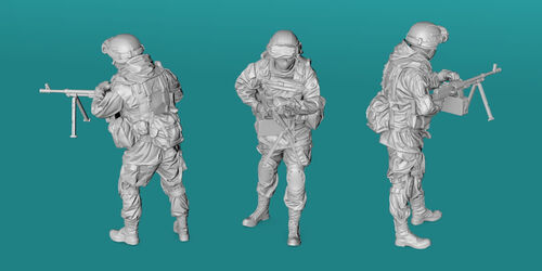 NEW! EMP3D 99203111-35 Rosyjski żołnierz - stojący z KMem w kominiarce (1 Figurka)