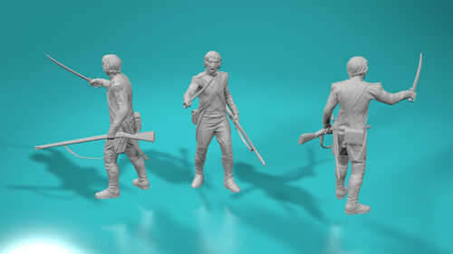 NEW! EMP3D 99203608-25 Wojna na Płw. Iberyjskim - Strzelec napoleoński (fusilier) - poza nr 2 (1 Figurka)