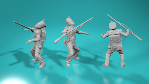 NEW! EMP3D 99203611-25 Wojna na Płw. Iberyjskim - Strzelec napoleoński (fusilier) - poza nr 5 (1 Figurka)